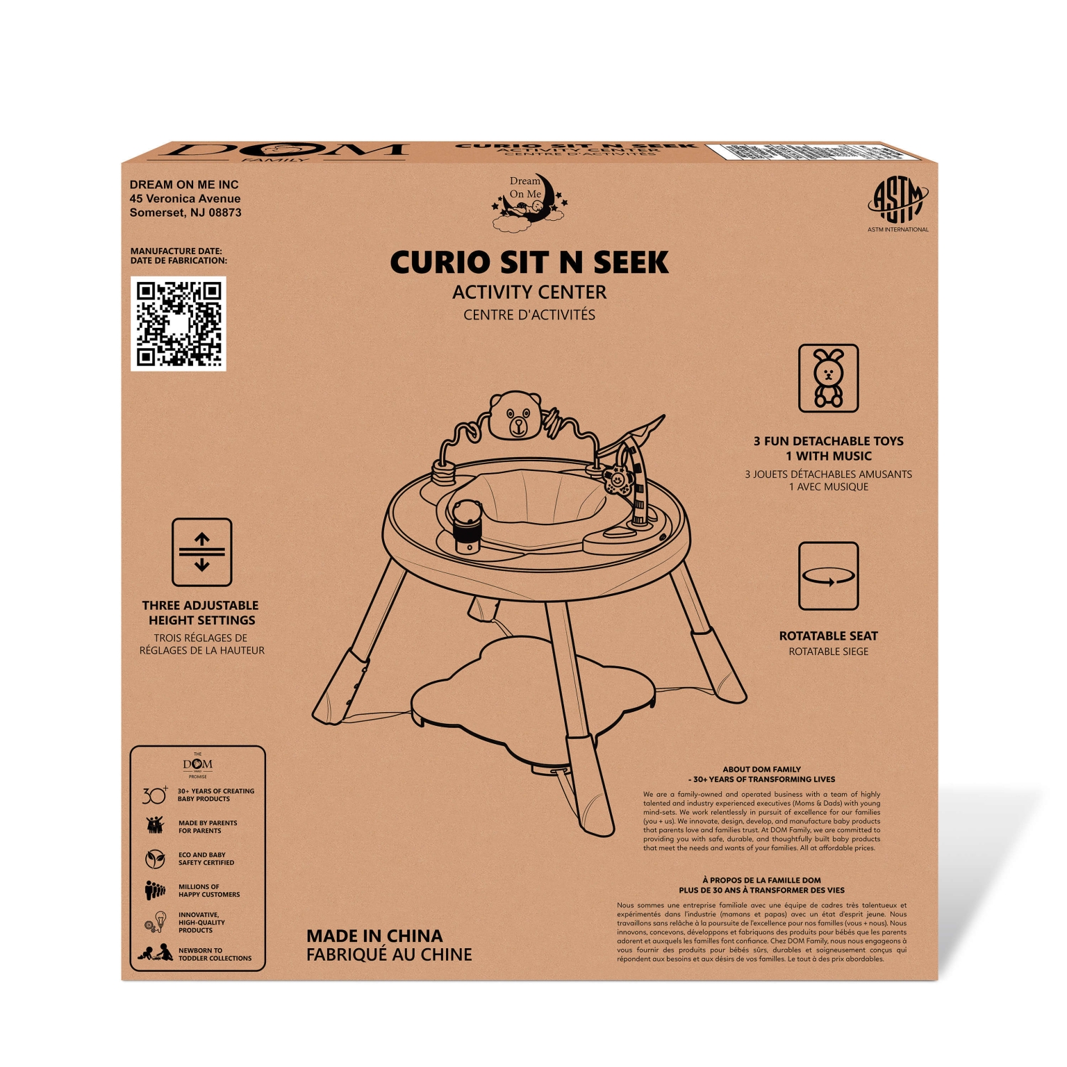 Curio Sit N Seek Baby Activity Center | Dream On Me
