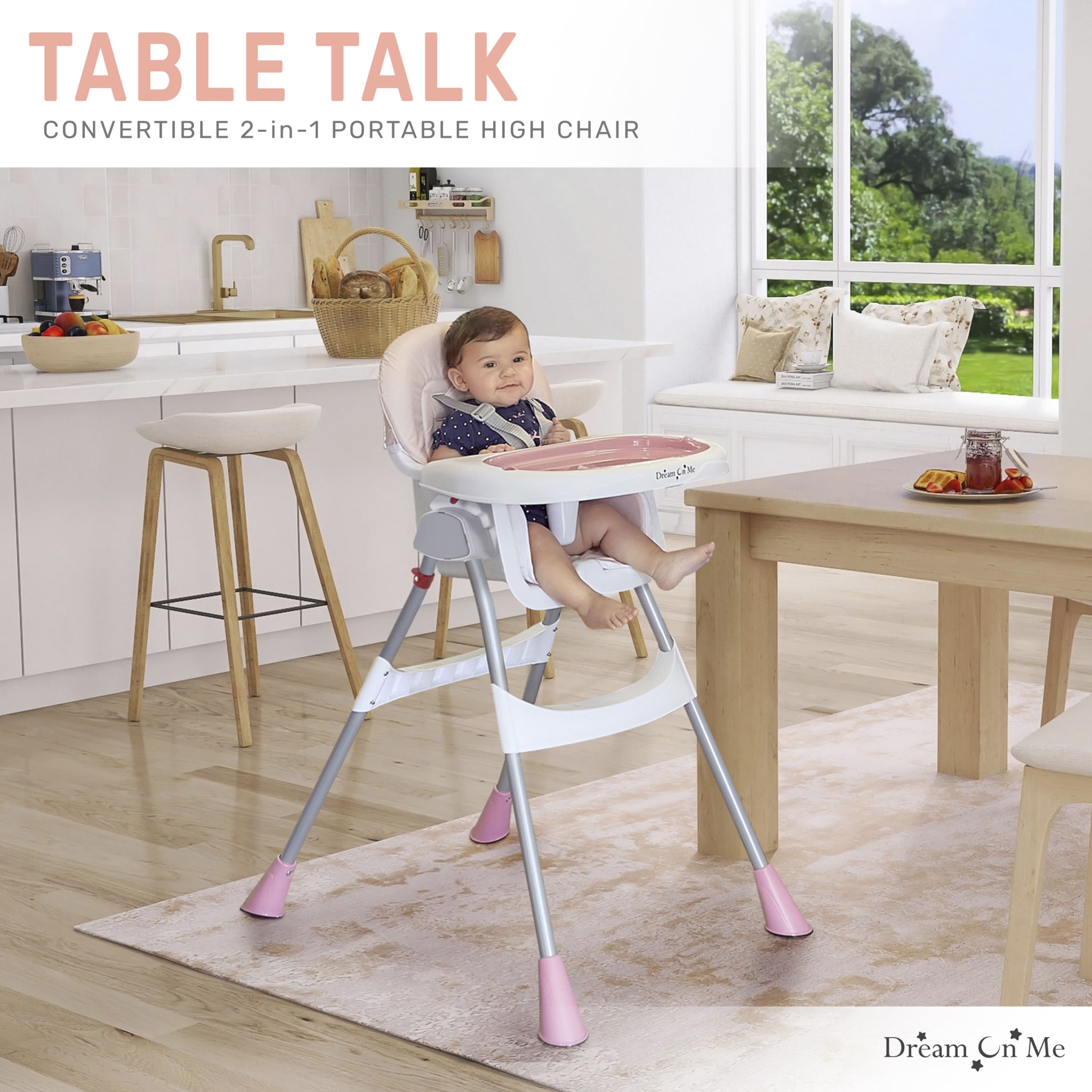 Portable 2 in 1 Table Talk Highchair | Dream On Me