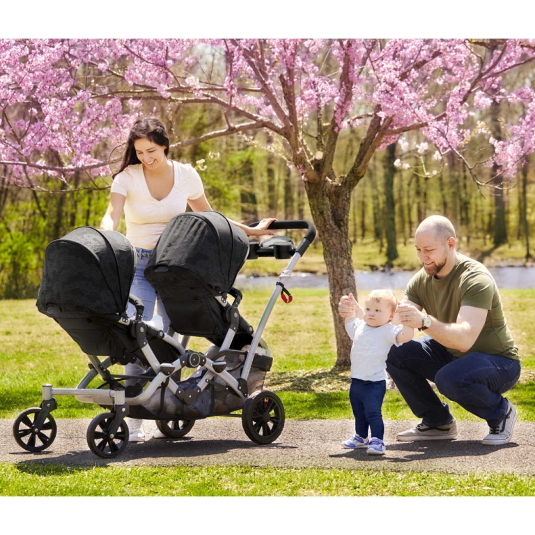 Track Tandem Stroller | Double Stroller Facing Each Other | Dream On Me